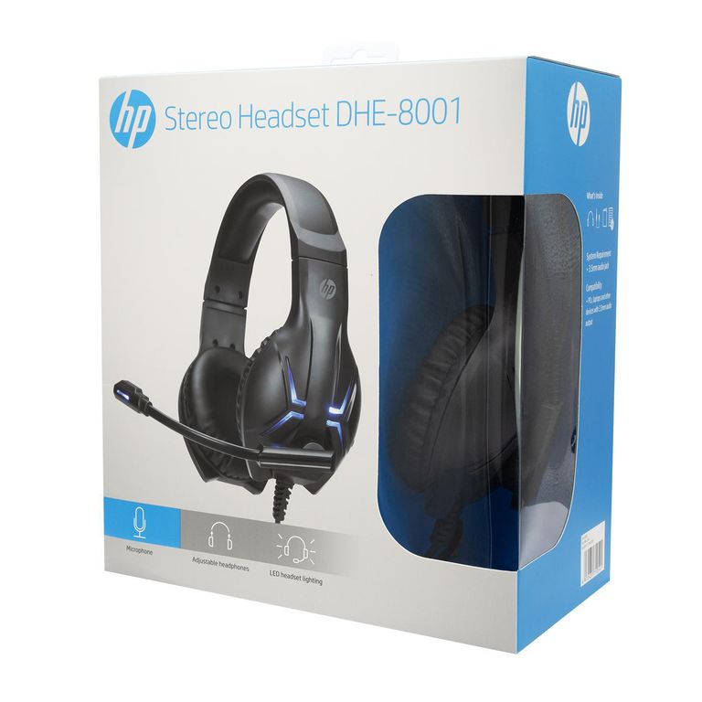 HP - Audífono on ear USB 3.5 LED DHE 8001 | Ofertitas