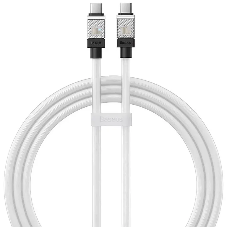 BASEUS - Cable USB-C a USB-C PD 100W 1m Blanco | Ofertitas