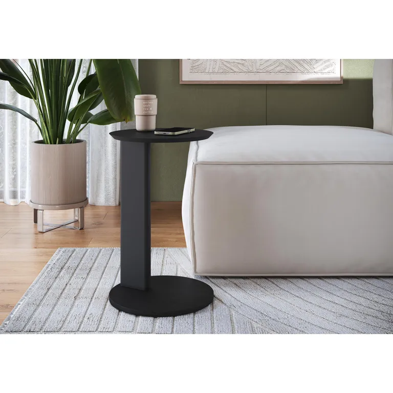 DECOCASA - Mesa lateral Alice Negro 35x35x55 cm | Ofertitas