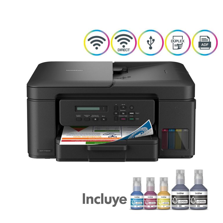 BROTHER - Impresora Multifuncional Inyección a color DCPT730DW Negro ...