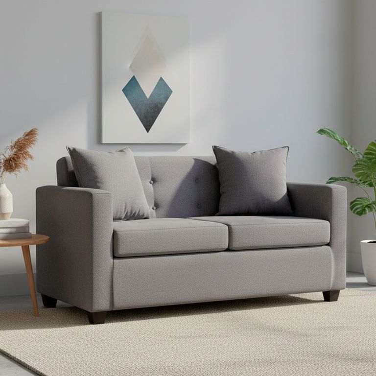 MASEL - Sofá 2 cuerpos Gramados 2C 130x83x70 cm Gris | Ofertitas