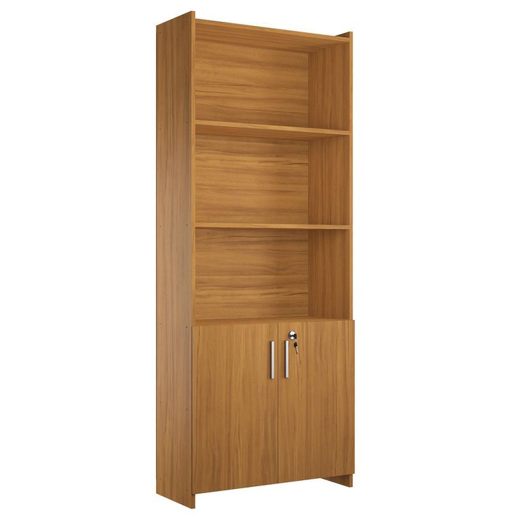 HOME MOBILI - Librero Multiuso MDP 2 Nivel(es) 70x177.3x31 cm Café ...