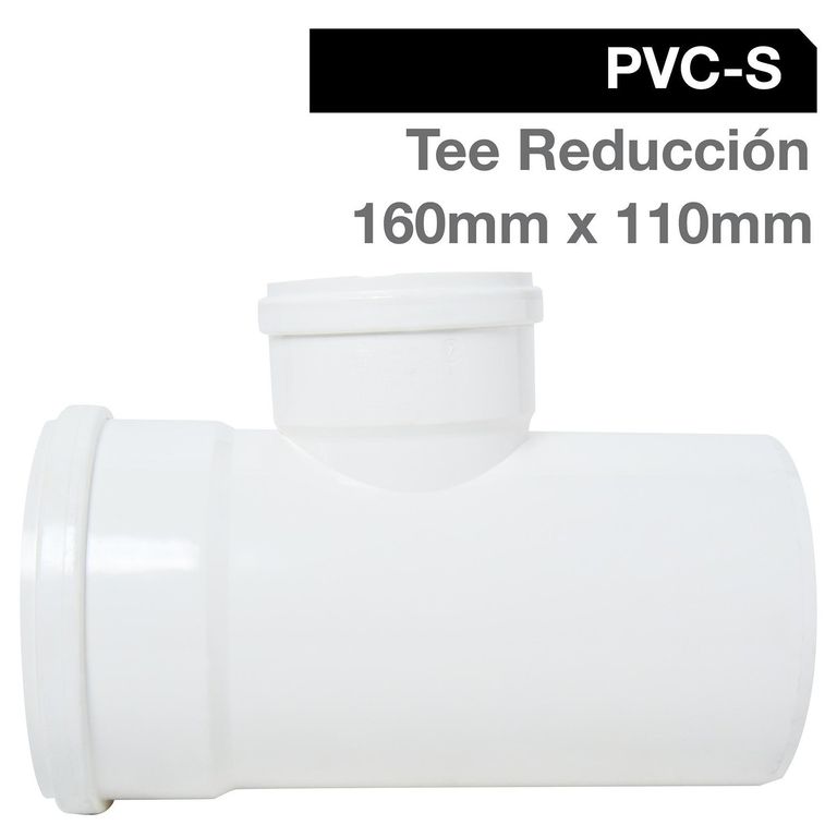 TIGRE - Tee Reducción PVC-S Bco c/goma 160mm x 110mm Blanco 1u | Ofertitas