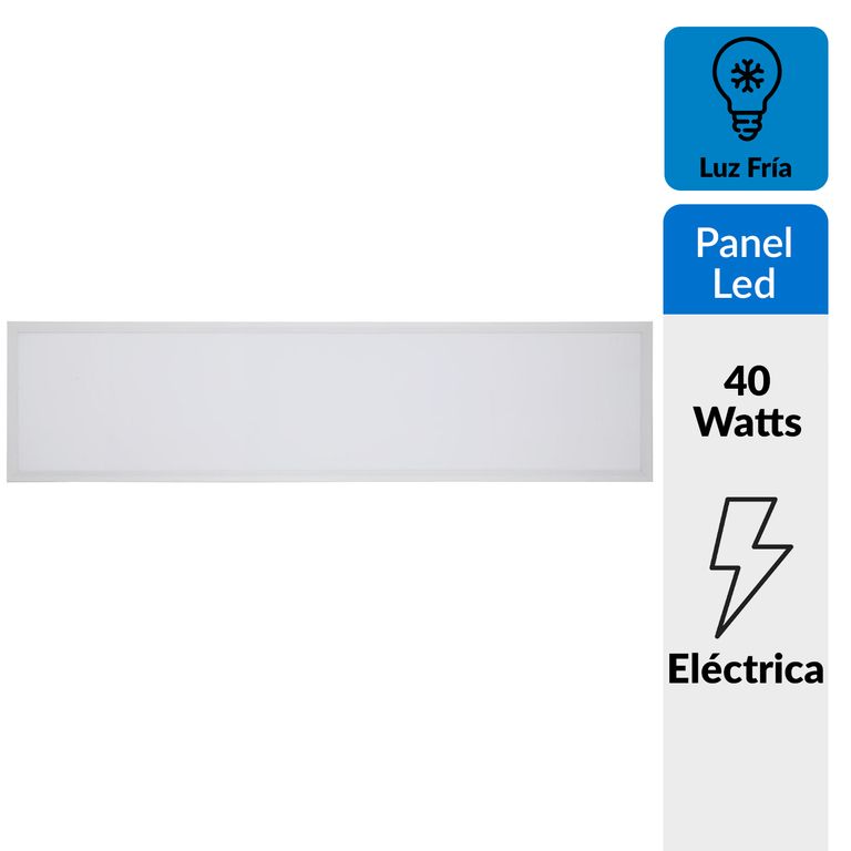HALUX - Panel led empotrado 120x30 3600 lm Luz Fria 40 watts | Ofertitas
