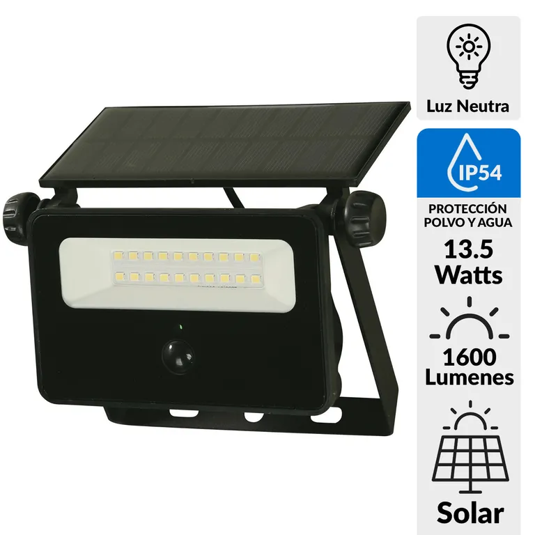 HALUX - Reflector Solar 13.5 W IP 54 1600 lm Luz Neutro | Ofertitas