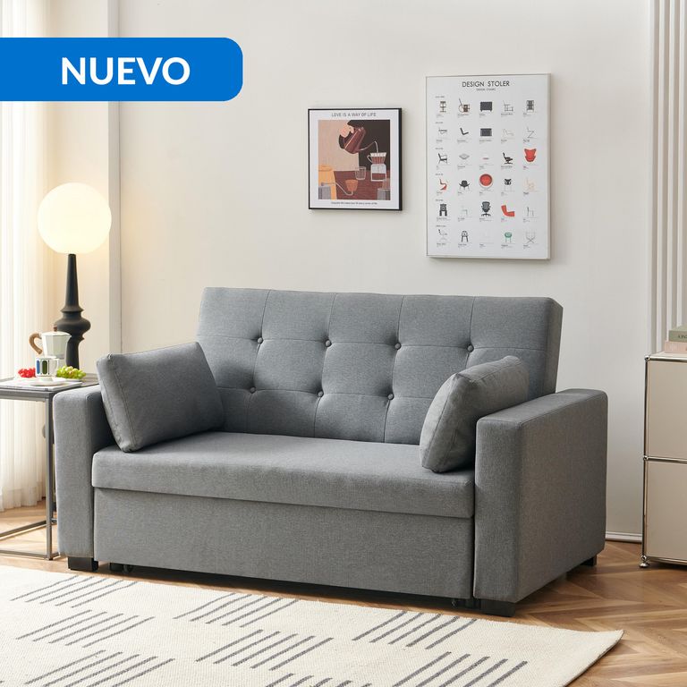 JUST HOME COLLECTION - Sofá cama Pau Gris 171x88x93 cm | Ofertitas