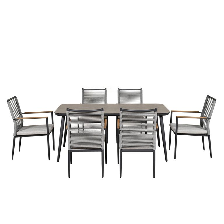 JUST HOME COLLECTION - Juego de Comedor de Terraza Munich 6 Personas ...