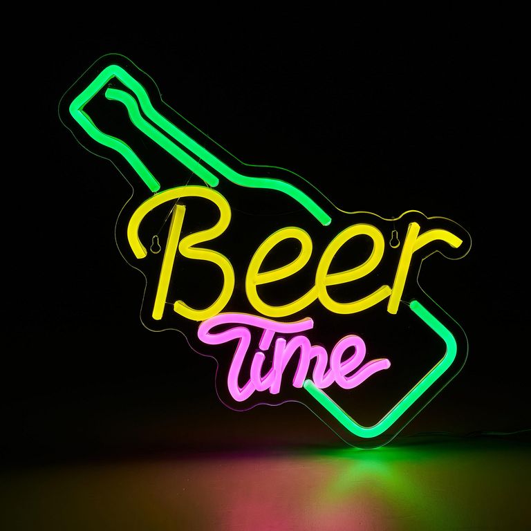 JUST HOME COLLECTION - Letrero Led Neon Beer Wine | Ofertitas