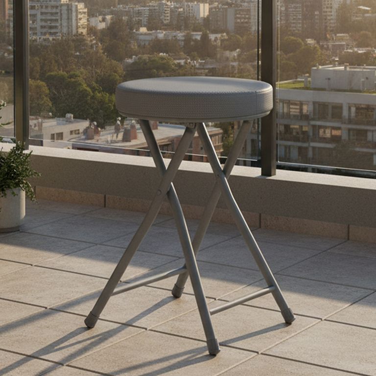 JUST HOME COLLECTION - Piso/butaco Gris 49x30x30 cm | Ofertitas