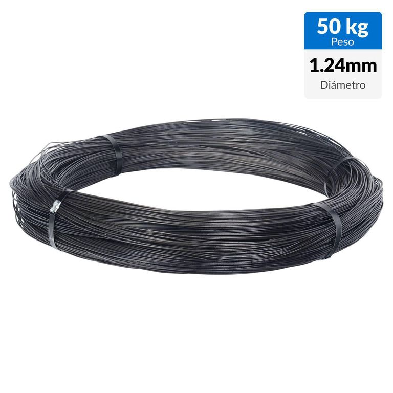 INCHALAM - Alambre Acero Recocido #18/50 Kg 1.24 mm Negro | Ofertitas